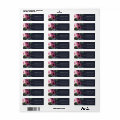 BRIGHT NAVY BLUSH BURGUNDY FLORAL BUNCH ADDRESS LABEL | Zazzle