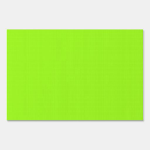 Bright Neon Green Yard Sign | Zazzle
