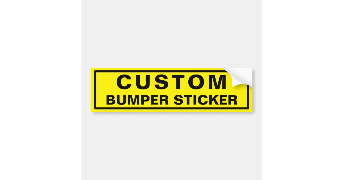 Bright Neon Yellow Custom Bumper Sticker | Zazzle