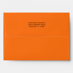 Bright Orange Birthday Party Envelope | Zazzle