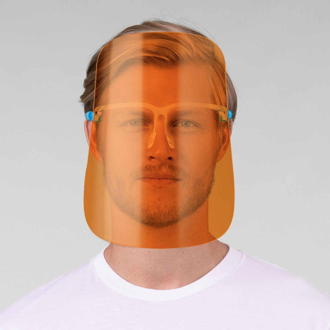 Bright Orange Face Shield | Zazzle
