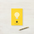 Bright Orange Your Logo Light Bulb Post-it Notes | Zazzle