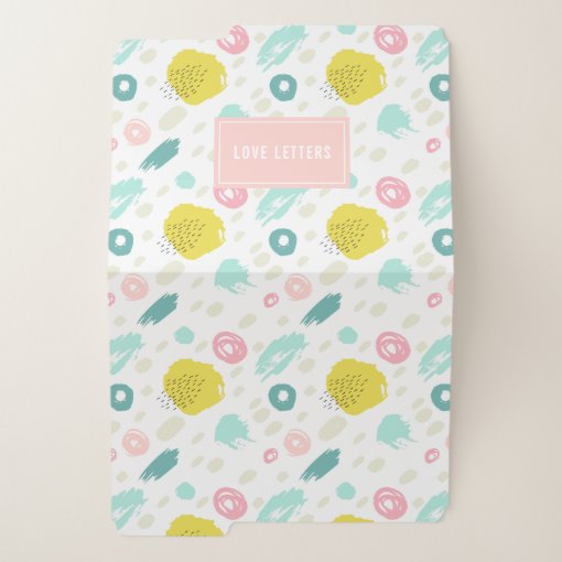 Bright Pastel Abstract Pattern Custom File Folders | Zazzle