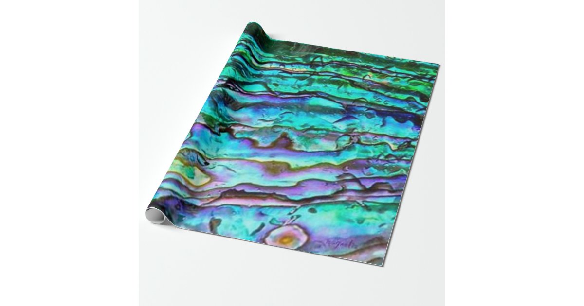 Bright Paua Shell Abalone Wrapping Paper | Zazzle