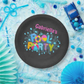 Bright Personalized Pool Party Paper Plates | Zazzle