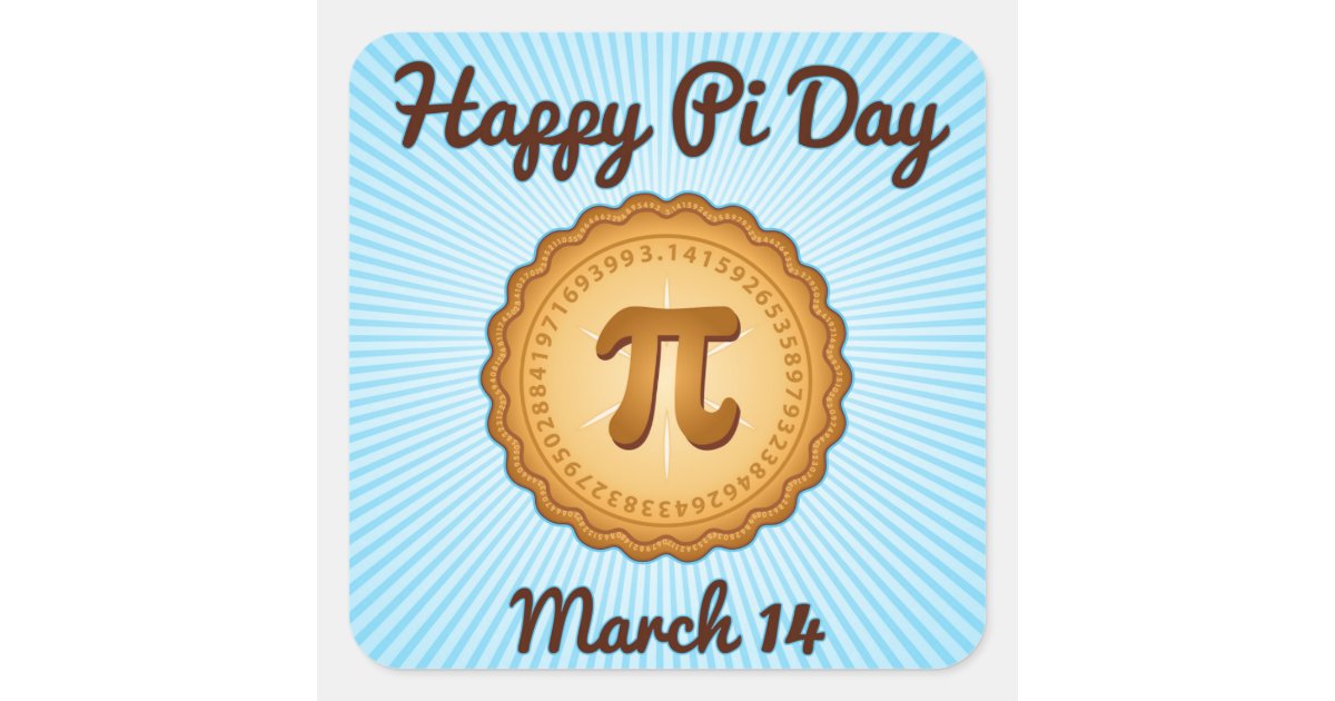 Bright Pi Day Stickers | Zazzle
