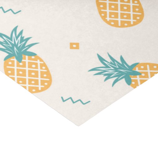 Bright Pineapple Pattern Decoupage Tissue Paper | Zazzle