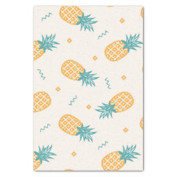 Bright Pineapple Pattern Decoupage Tissue Paper | Zazzle