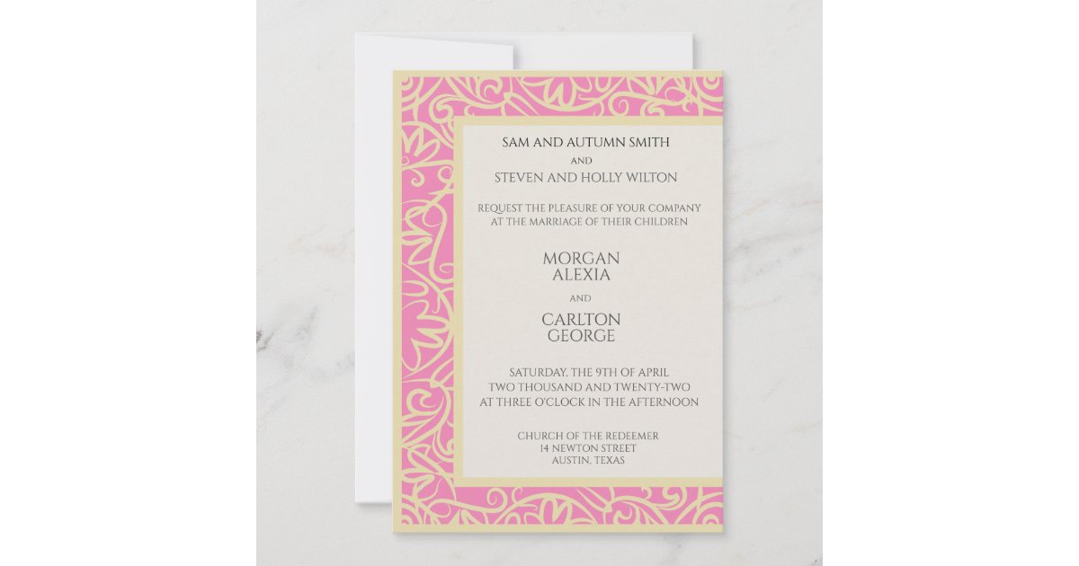 Bright Pink announcement, any occasion Invitation | Zazzle