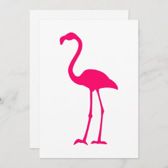 Bright Pink Flamingo Invitation | Zazzle