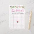 Bright Pink Floral Baby Shower Bingo Game | Zazzle
