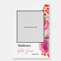 Bright Pink Floral Selfie Frame Photo Prop Foam Board | Zazzle
