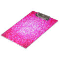 Bright pink glitter clipboard | Zazzle
