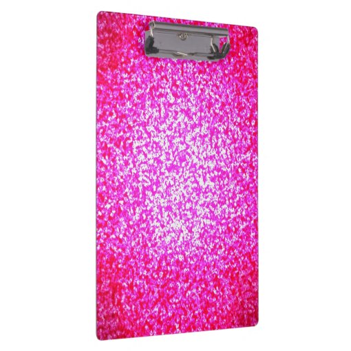 Bright pink glitter clipboard | Zazzle