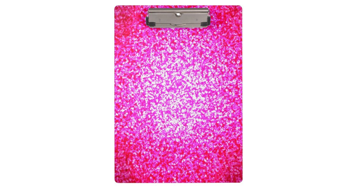 Bright pink glitter clipboard | Zazzle