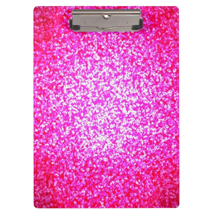 Bright pink glitter clipboard | Zazzle
