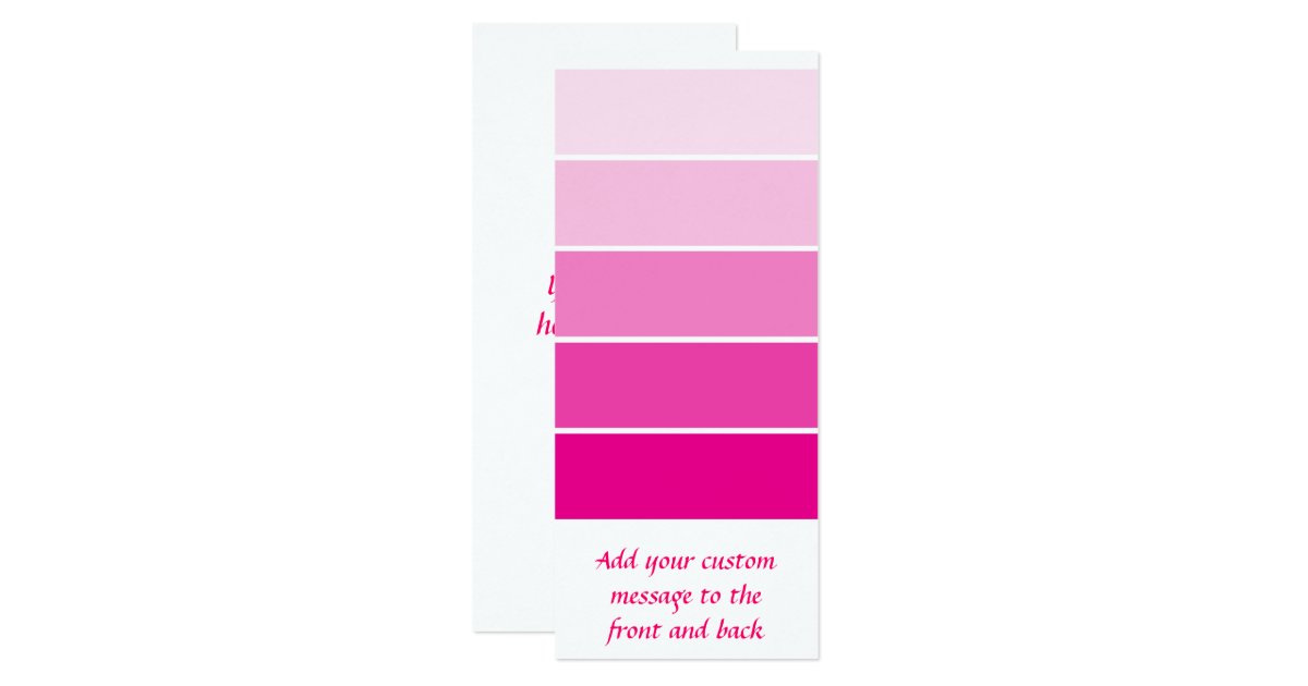 Bright Pink Paint Samples Card | Zazzle