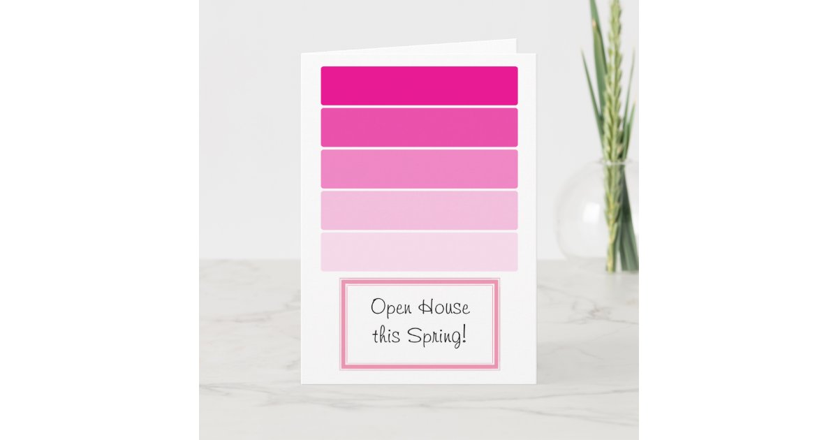 Bright Pink Paint Samples Invitation | Zazzle