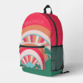 Bright Pink Rainbow Printed Backpack | Zazzle