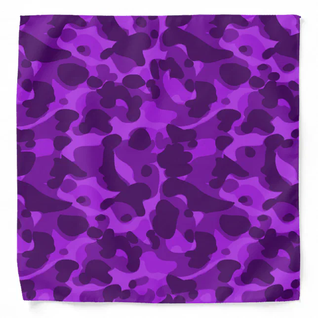 Bright Purple Camo Camouflage Pattern Cool Stylish Bandana | Zazzle
