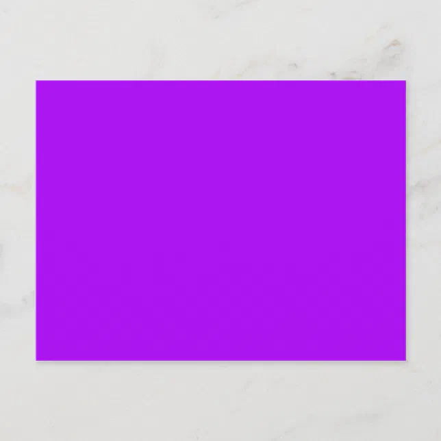 Bright Purple Fuchsia Neon Purple Color Only Postcard | Zazzle