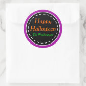 Bright Purple Happy Halloween Stickers | Zazzle