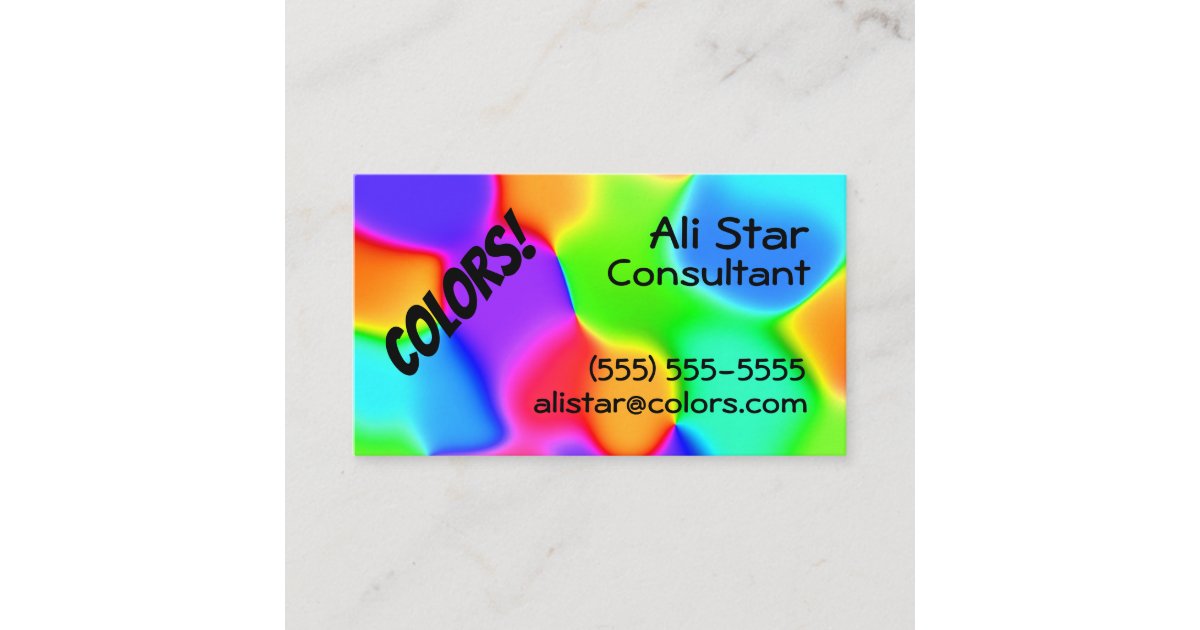 Bright Rainbow Colors Business Cards | Zazzle