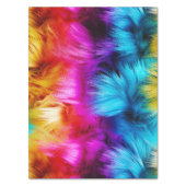 Bright Rainbow faux monster fur texture Tissue Paper | Zazzle