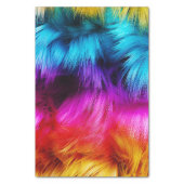 Bright Rainbow faux monster fur texture Tissue Paper | Zazzle