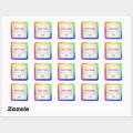 Bright Rainbow Glitter Product Label | Zazzle