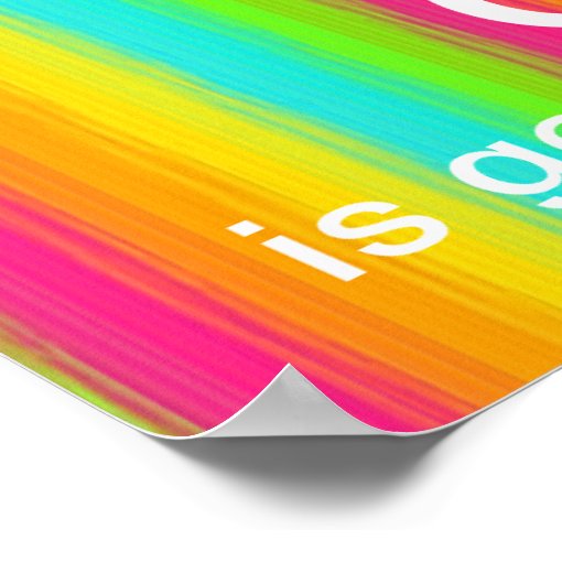 bright rainbow Grace and Mercy of God reminder Poster | Zazzle