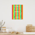 bright rainbow Grace and Mercy of God reminder Poster | Zazzle
