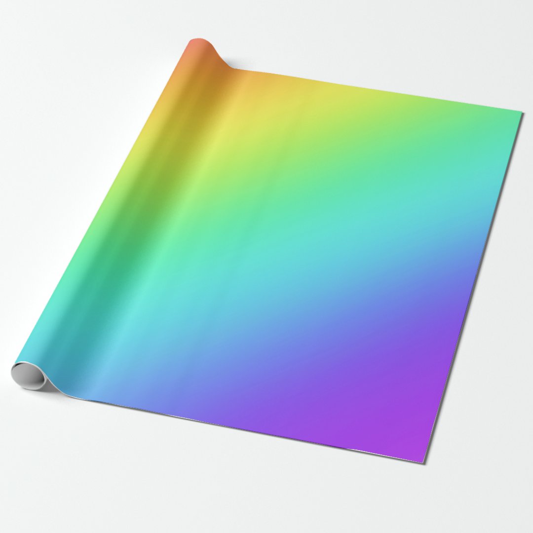Bright Rainbow Gradient Wrapping Paper | Zazzle