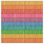 Rainbow Color Diagonal Stripes Pattern Fabric | Zazzle.com