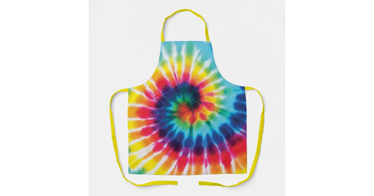 Bright Rainbow Tie Dye Apron | Zazzle