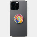 Bright Rainbow Tie Dye Swirl PopSocket | Zazzle