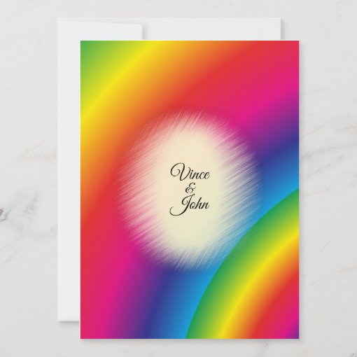 Bright Rainbow Wedding Invitations | Zazzle