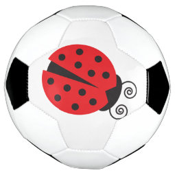 Bright Red Cartoon Ladybug Soccer Ball | Zazzle