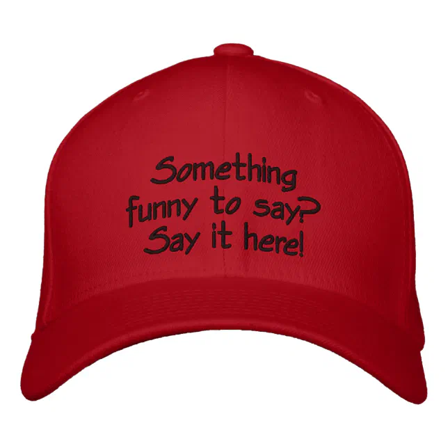 Bright red customizable cap | Zazzle