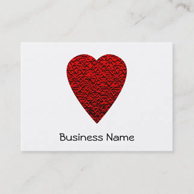 Bright Red Heart Picture. Business Card | Zazzle