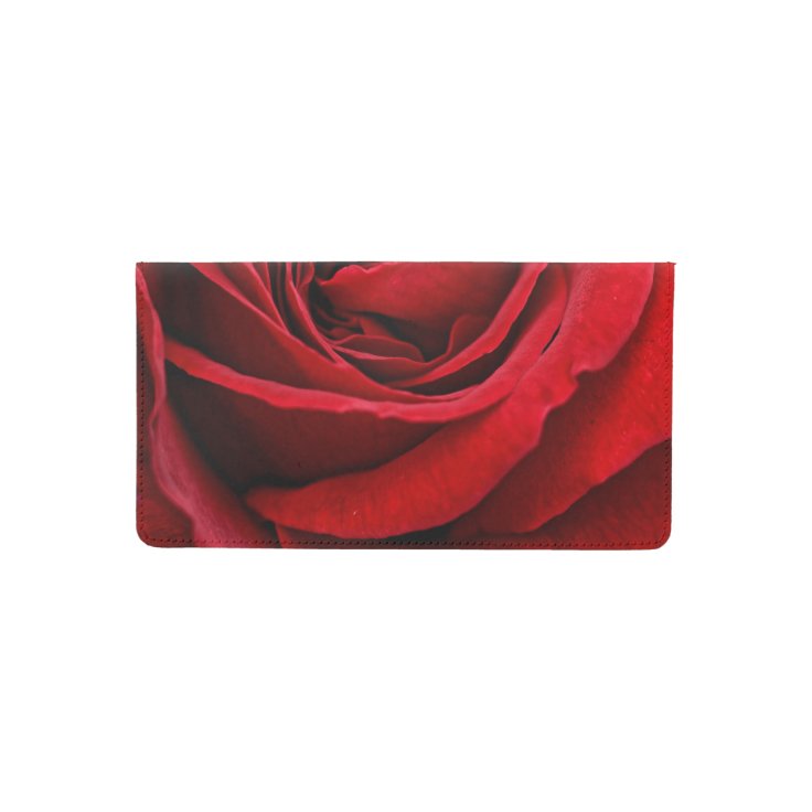 Bright Red Rose Close Up Checkbook Cover | Zazzle