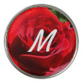 Bright Red Rose Flower Beautiful Floral Golf Ball Marker | Zazzle