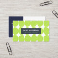 BRIGHT RETRO BIG HAND DRAWN LIME GREEN POLKA DOTS BUSINESS CARD | Zazzle