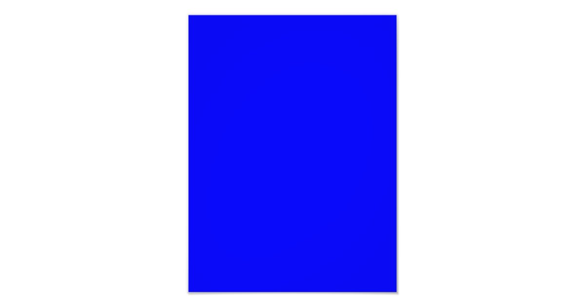 Bright Royal Blue Solid Trend Color Background Photo Print | Zazzle