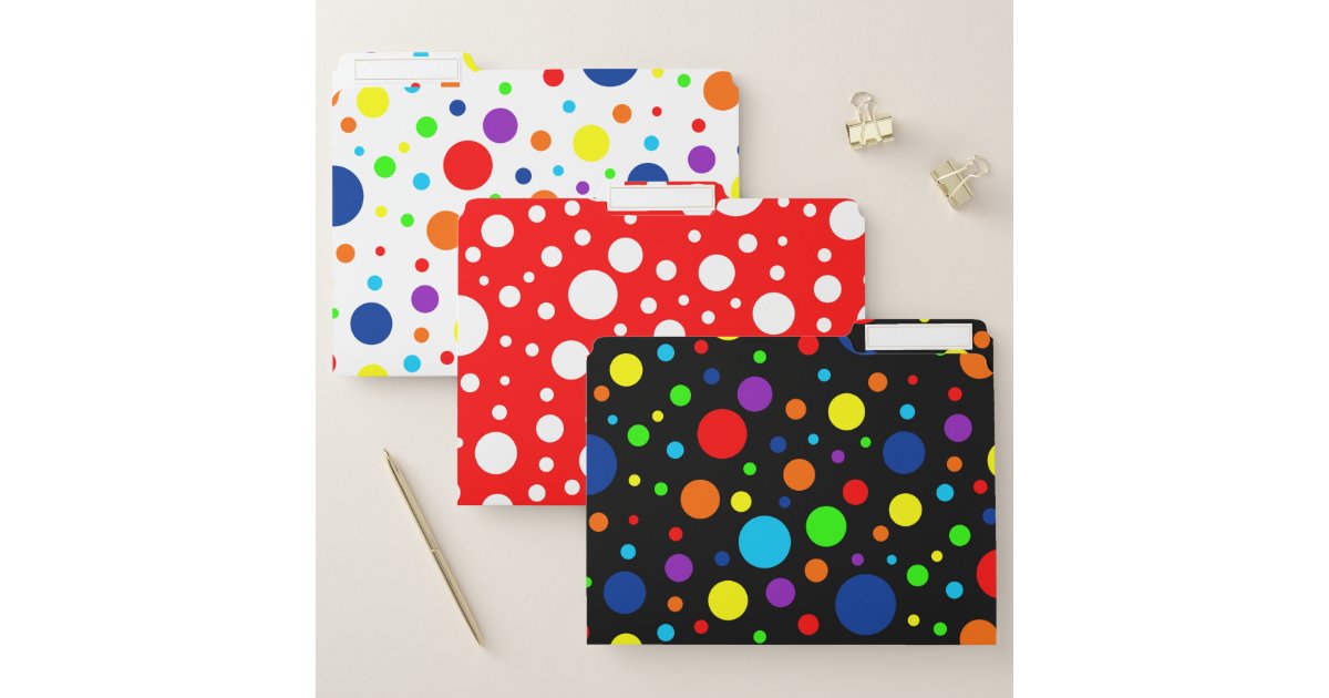 Bright Spots File Folders | Zazzle