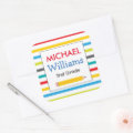 Bright Stripe School Labels | Zazzle