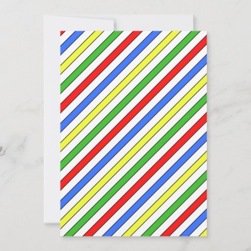 Bright Stripes Primary Colors Baby Shower Invitation | Zazzle
