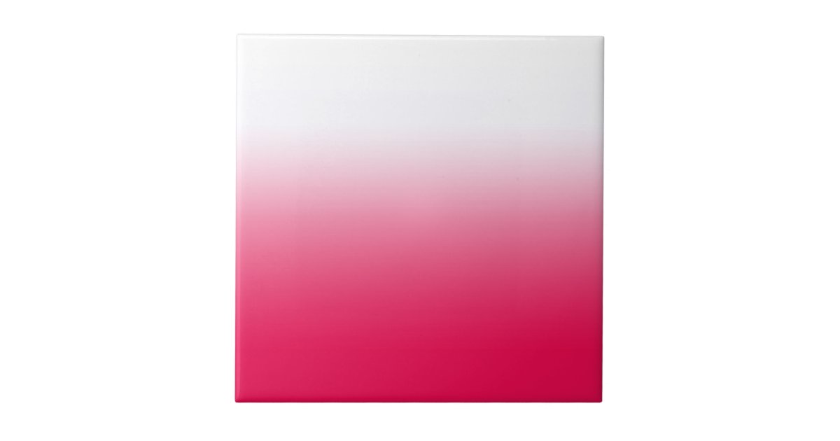 Bright summer red and white gradient ombre ceramic tile | Zazzle
