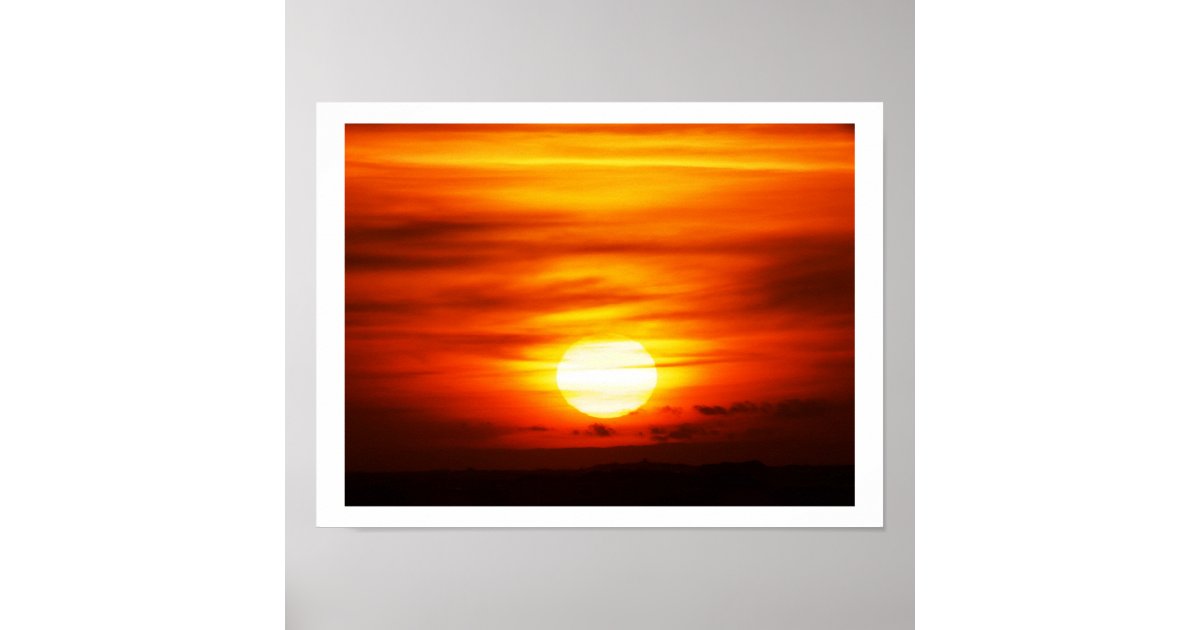 Bright sun at sunset, Jersey Poster | Zazzle