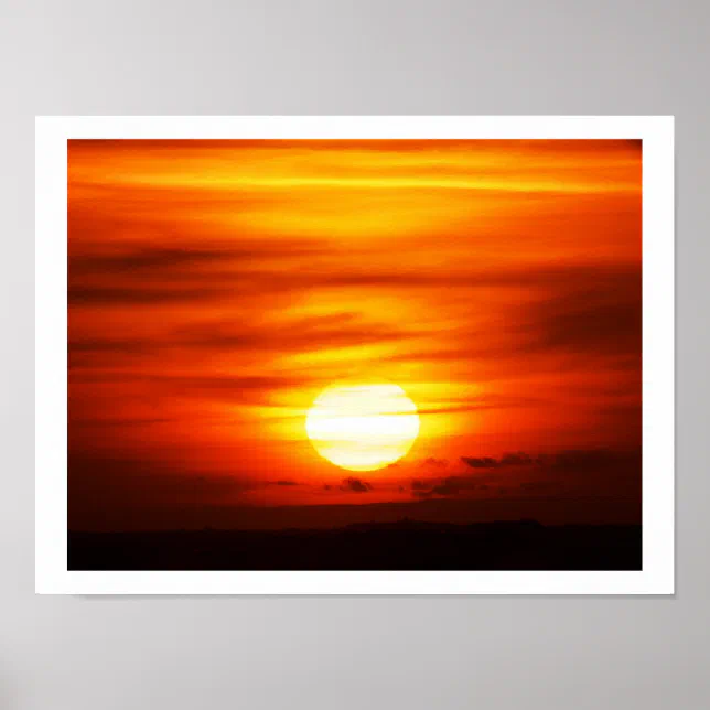Bright sun at sunset, Jersey Poster | Zazzle